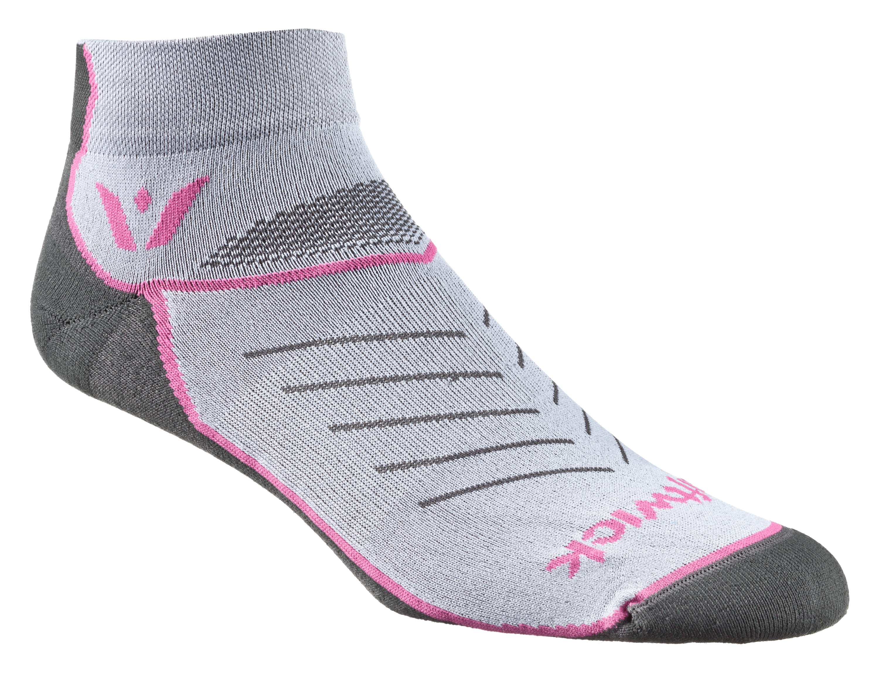 Swiftwick Vibe One Compression Ankle Socks - Pewter/Pink/Gray | Cabela's
